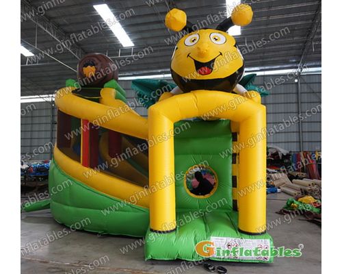 20ftL Yellow Green Inflatable Bee's Land Jump House | Inflatable ...