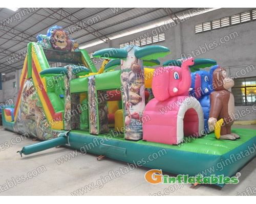 Jungle Obstacle Course | Obstacle Courses | Products | Ginflatables