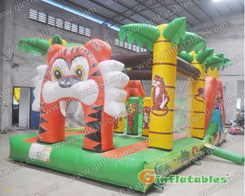 Tiger Bounce With Obstacle | Obstacle Courses | Products | Ginflatables