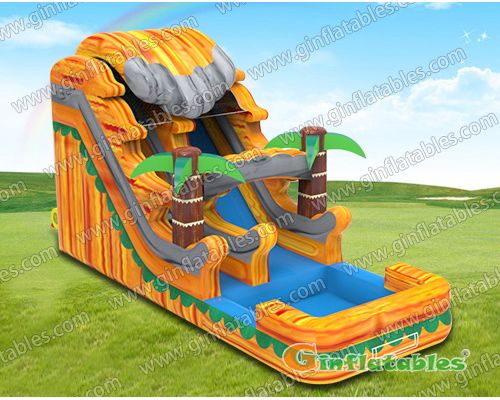 14' Volcano lava water slide inflatable for adults/kids | Inflatable ...