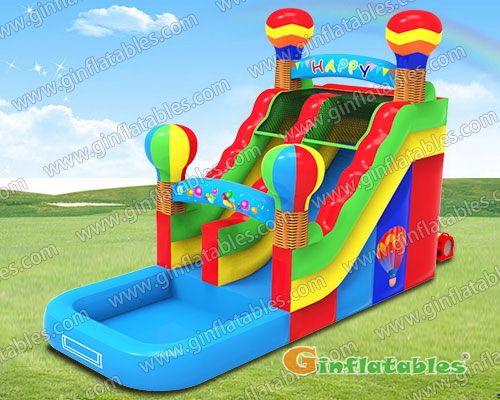 22ftL Happy balloon water slide for kids | Inflatable Water Slides ...