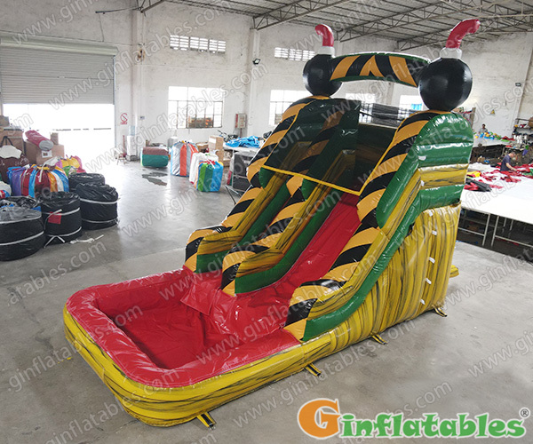 17' Inflatable bomb water slide for kids party | Inflatable Water ...