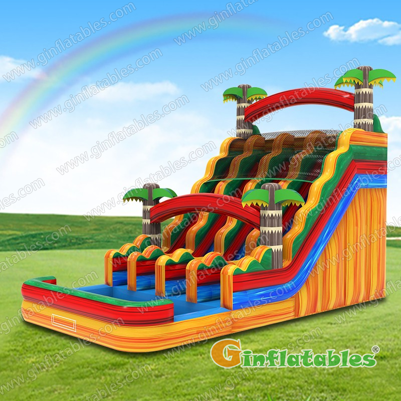 Triple Lane Water Slide | Inflatable Water Slides | Products | Ginflatables