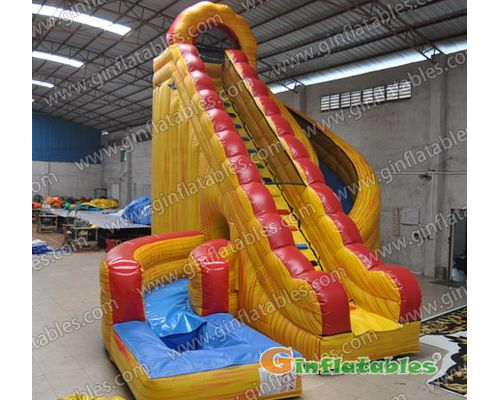 CORKSCREW FIRE WITH POOL | Inflatable Water Slides | Products ...