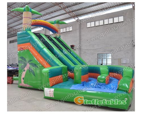 TROPICAL WILD SPLASH WITH LANDING | Inflatable Water Slides | Products ...