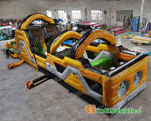 50ftL Lava water obstacle course with detachable pool for sale ...