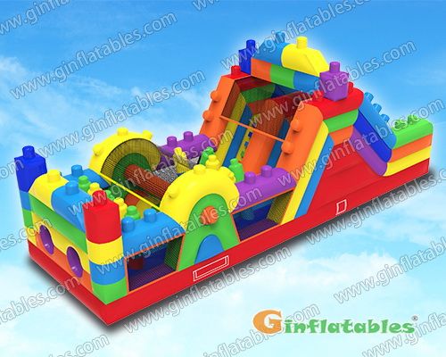 YARD/Water inflatable obstacle courses bounce house for kids and adults ...