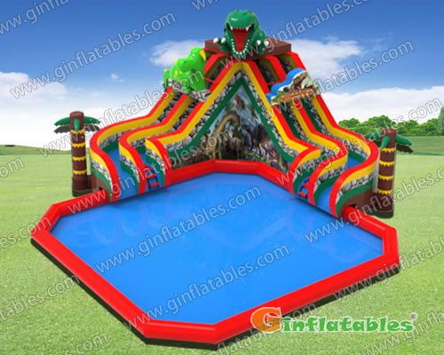 Dinosaur water park | Inflatable Water Slides | Products | Ginflatables