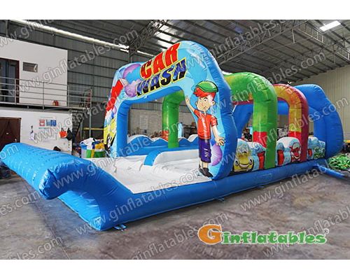 40 ft Inflatable Car wash slip with pool for sale | Inflatable Water ...