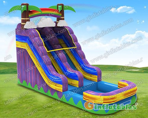 Palm tree water slide | Inflatable Water Slides | Products | Ginflatables